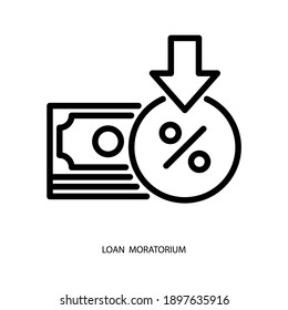 Loan Moratorium Simple Design Line Vector Stock Vector (Royalty Free ...