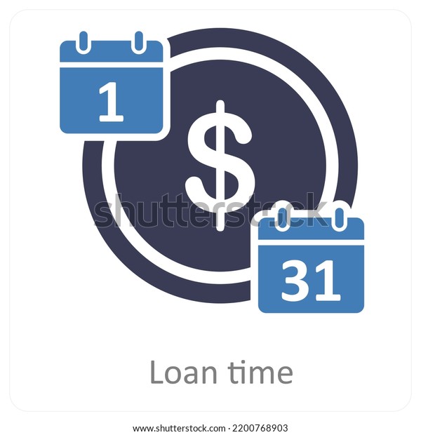 Loan Time Loan Duration Icon Concept Stock Vector (Royalty Free ...