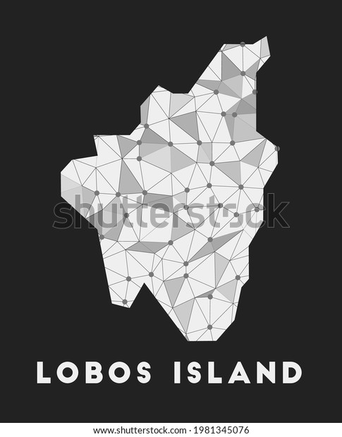 Lobos Island Communication Network Map Lobos Stock Vector (Royalty Free ...