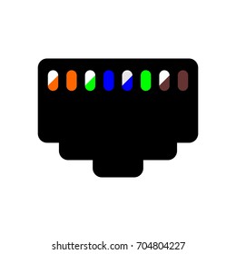 Local Area Network Lan Port Icon Stock Vector (Royalty Free) 704804227 ...
