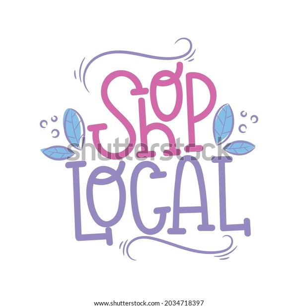 Local Business Lettering Logo Vector Stock Vector (Royalty Free ...