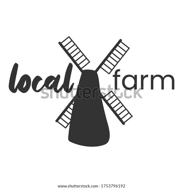 Local Farm Logo Farm Food Simple Stock Vector (Royalty Free) 1753796192 ...