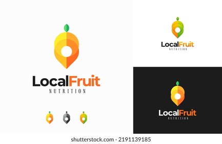 Local Fruit Point Logo Designs Concept Stock Vector (Royalty Free ...
