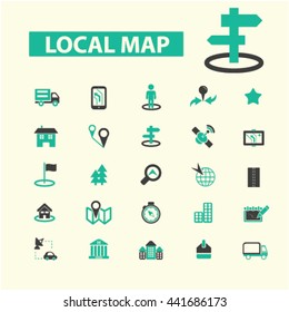 Local Map Icons Stock Vector (Royalty Free) 461731435