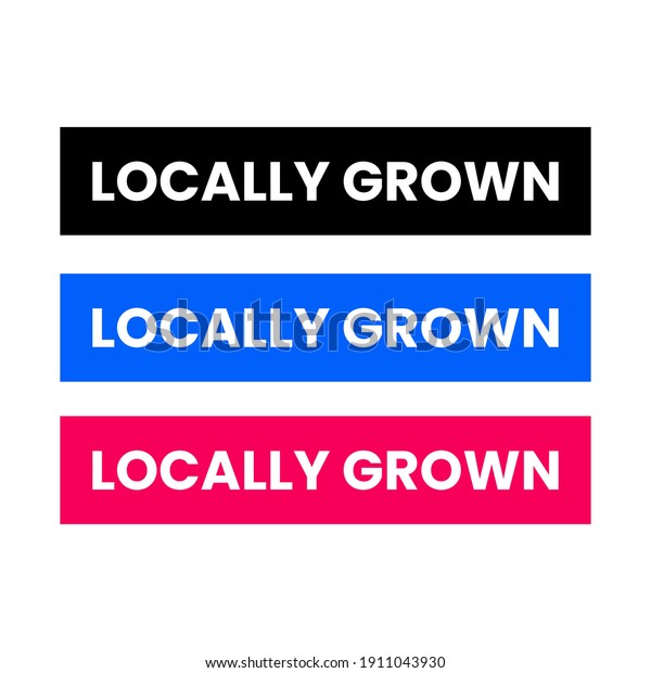 Locally Grown Icon Label Design Vector Stock Vector (Royalty Free ...