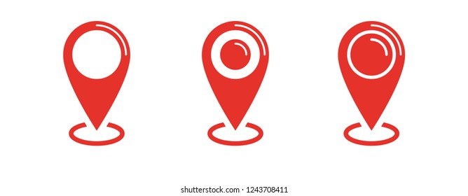 Locate Map Vector Icon Location Pointer Stock Vector (Royalty Free ...