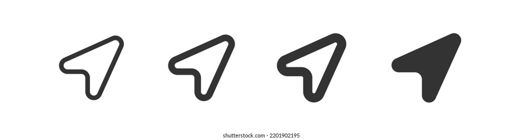 Location Arrow Icon Pointer Gps Symbol Stock Vector (Royalty Free ...