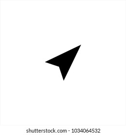 Location Arrow Sharp Edges Vector Icon Stock Vector (Royalty Free ...