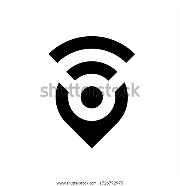 Location Connection Signal Logos Stock Vector (Royalty Free) 1726792975 ...