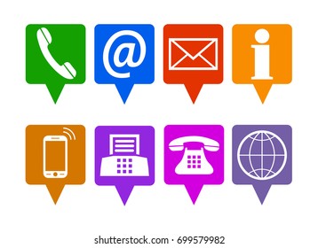 Location Contact Icons Vector Stock Stock Vector (Royalty Free ...