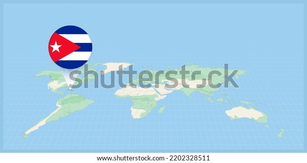 Location Cuba On World Map Marked Stock Vector (Royalty Free ...