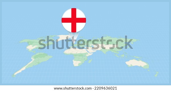 Location England On World Map Marked Stock Vector (Royalty Free ...