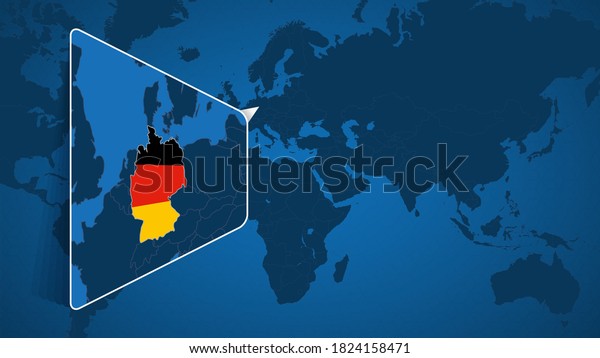 Location Germany On World Map Enlarged Stock Vector (Royalty Free ...