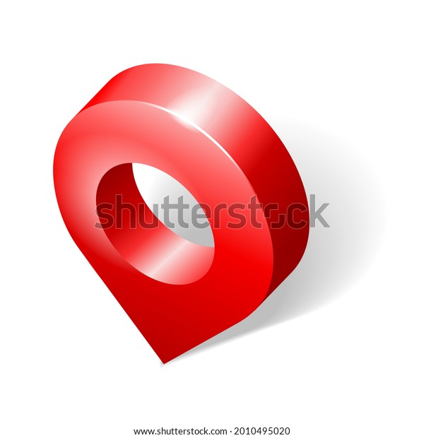 Location Icon 3d Isometric Top View Stock Vector (Royalty Free ...