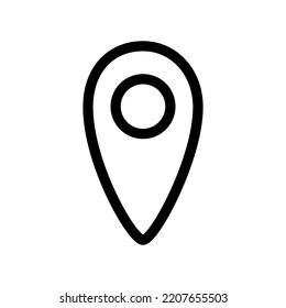 Location Icon Black Border On Isolated Stock Vector (Royalty Free ...
