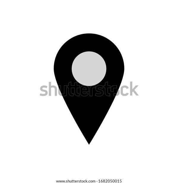Location Icon Black Pin Point Map Stock Vector (Royalty Free ...