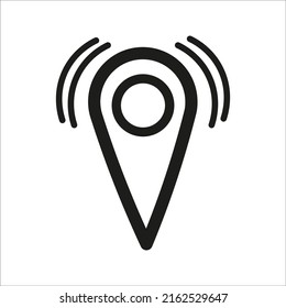 Location Icon Black White Stock Vector (Royalty Free) 2162529647 ...