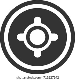 Location Icon Dark Circle Sign Design Stock Vector (Royalty Free ...