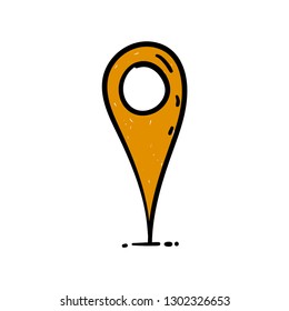 Location Icon Doodle Hand Drawn Map Stock Vector (Royalty Free ...