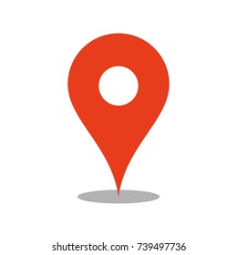 Location Icon Flat Design Isolated Vector Stock Vector (Royalty Free ...