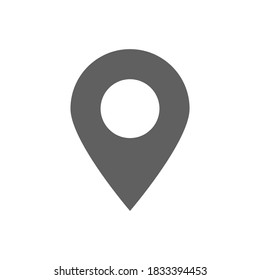 Location Icon Grey Map Pin Point Stock Vector (Royalty Free) 1833394453 ...