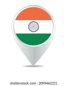 Location Icon India Flag Vector Stock Vector (Royalty Free) 2099462221 ...