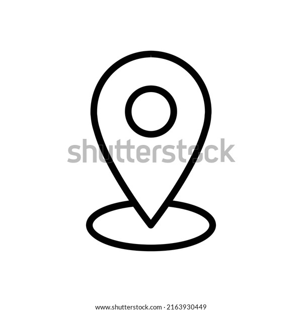 Location Icon Line Art Style Design Stock Vector (Royalty Free ...