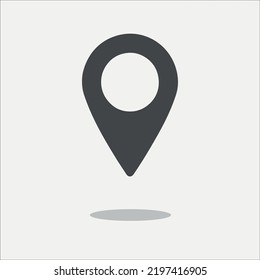 Location Icon On Grey Background Vector Stock Vector (Royalty Free ...