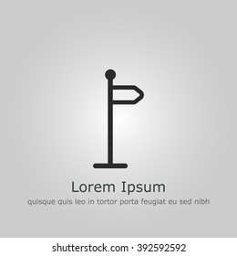Location Icon On Grey Background Dark Stock Vector (Royalty Free ...