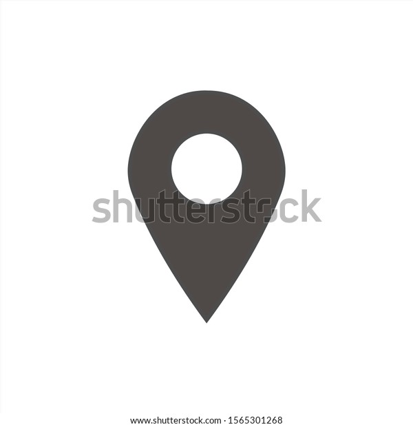 Location Icon Positioning Sign Map Pin Stock Vector (Royalty Free ...