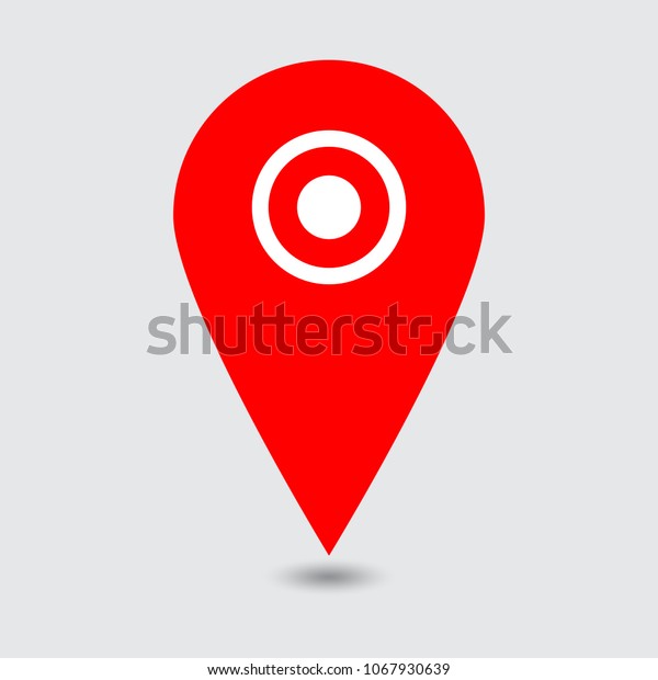 Location Icon Red Color Stock Vector (Royalty Free) 1067930639 ...