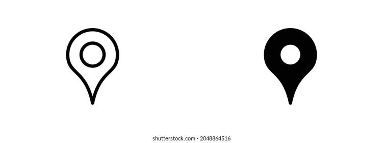 Location Icon Set Place Icon Set Stock Vector (Royalty Free) 2048864516 ...