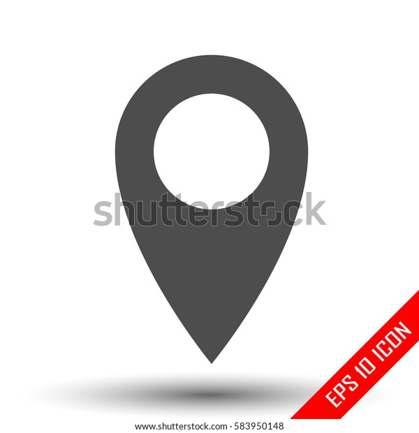 Location Icon Simple Flat Logo Location 库存矢量图（免版税）583950148 | Shutterstock