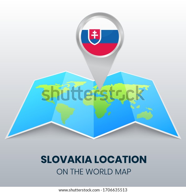 Location Icon Slovakia On World Map: เวกเตอร์สต็อก (ปลอดค่าลิขสิทธิ์ ...