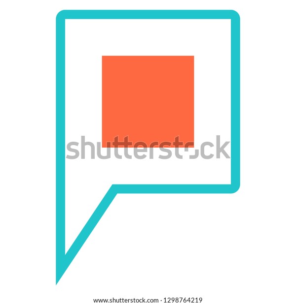 Location Icon Square Map Pin Sign: vector de stock (libre de regalías ...