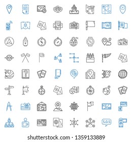 Location Icons Set Collection Location Guide Stock Vector (Royalty Free ...