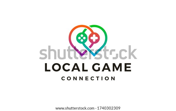 Location Map Pin Joystick Game Connection Stock Vector (Royalty Free ...