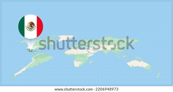 Location Mexico On World Map Marked Stock Vector (Royalty Free ...