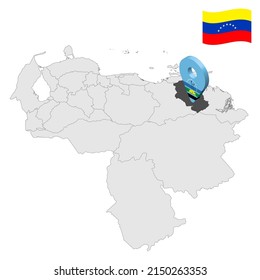 Location Monagas State On Map Venezuela Stock Vector (Royalty Free ...