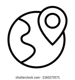 Location Outline Icon Vector Illustration Stock Vector (Royalty Free ...