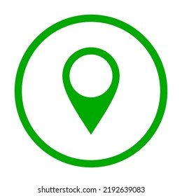 Location Pin Circle On White Stock Vector (Royalty Free) 2192639083 ...