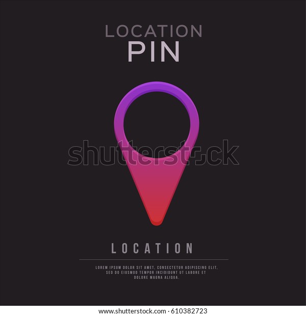 Location Pin Design Layout Banners Wallpaper Stock Vector (Royalty Free ...