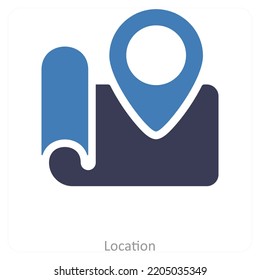 Location Pin Icon Concept Stock Vector (Royalty Free) 2205035349 ...