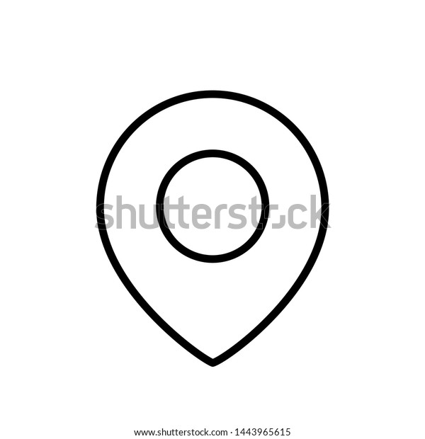 Location Pin Icon Outline Stroke Color Stock Vector (Royalty Free ...