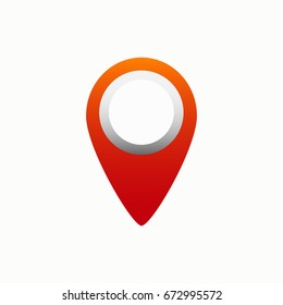 Location Pin Icon Simple Outline Location Stock Vector (Royalty Free ...