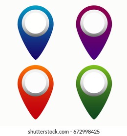 Location Pin Icon Simple Outline Location Stock Vector (Royalty Free ...