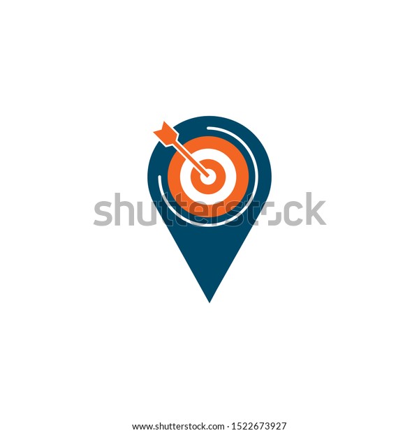 Location Pin Logo Design Illustration Template Stock Vector (Royalty ...