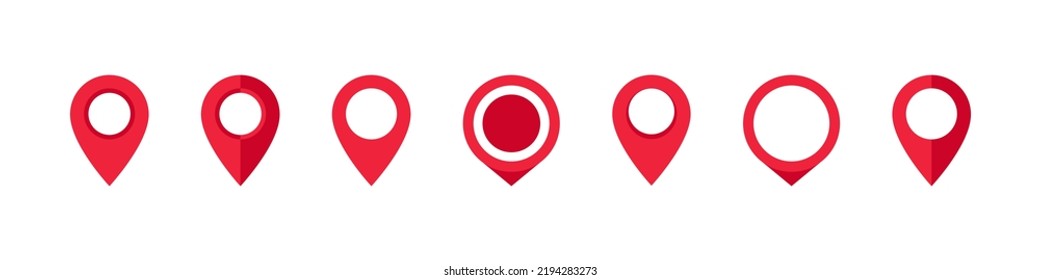 Location Pin Sign Red Pin Location Stock Vector (Royalty Free ...