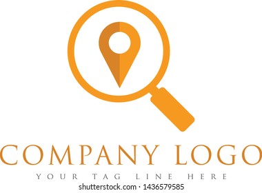 Location Search Logo Designthis High Resolutioncreative Stock Vector ...