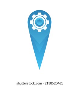 Location Service Logo Element Design Template Stock Vector (Royalty ...